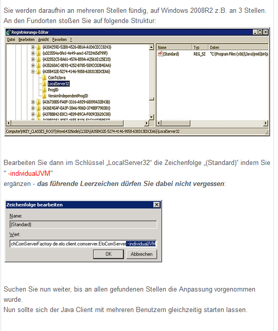 JavaClient auf Windows-Terminalservern – ecm.online