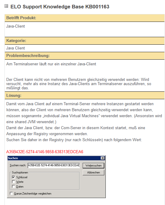 JavaClient auf Windows-Terminalservern – ecm.online